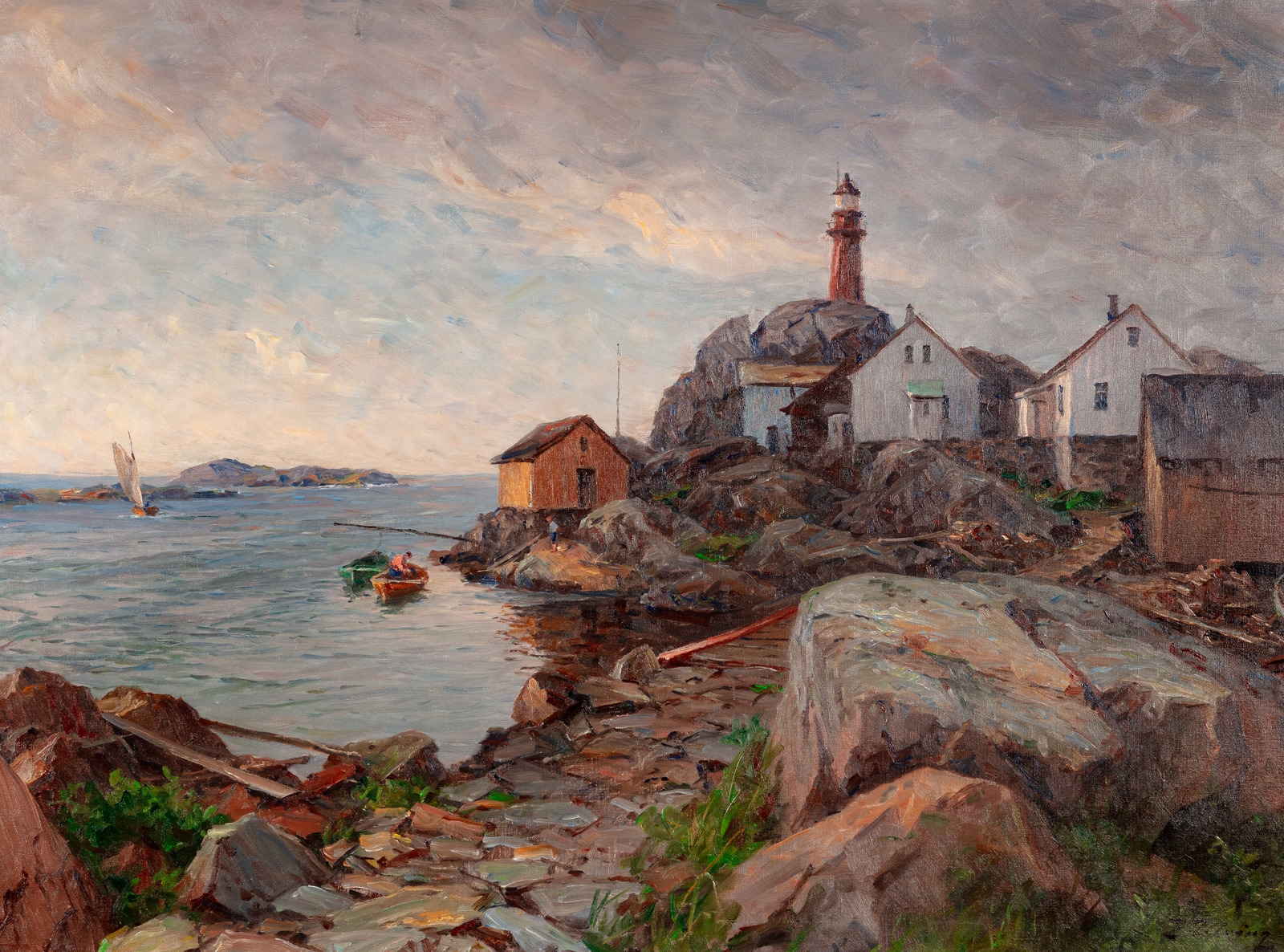 Even Ulving | Kystlandskap i midnattsol | MutualArt
