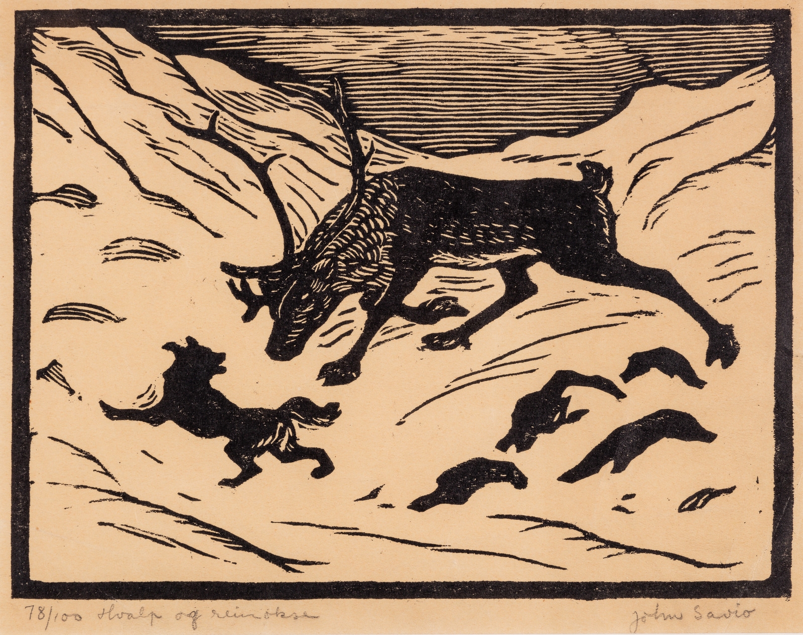 John Andreas Savio | Valp og reinokse | MutualArt