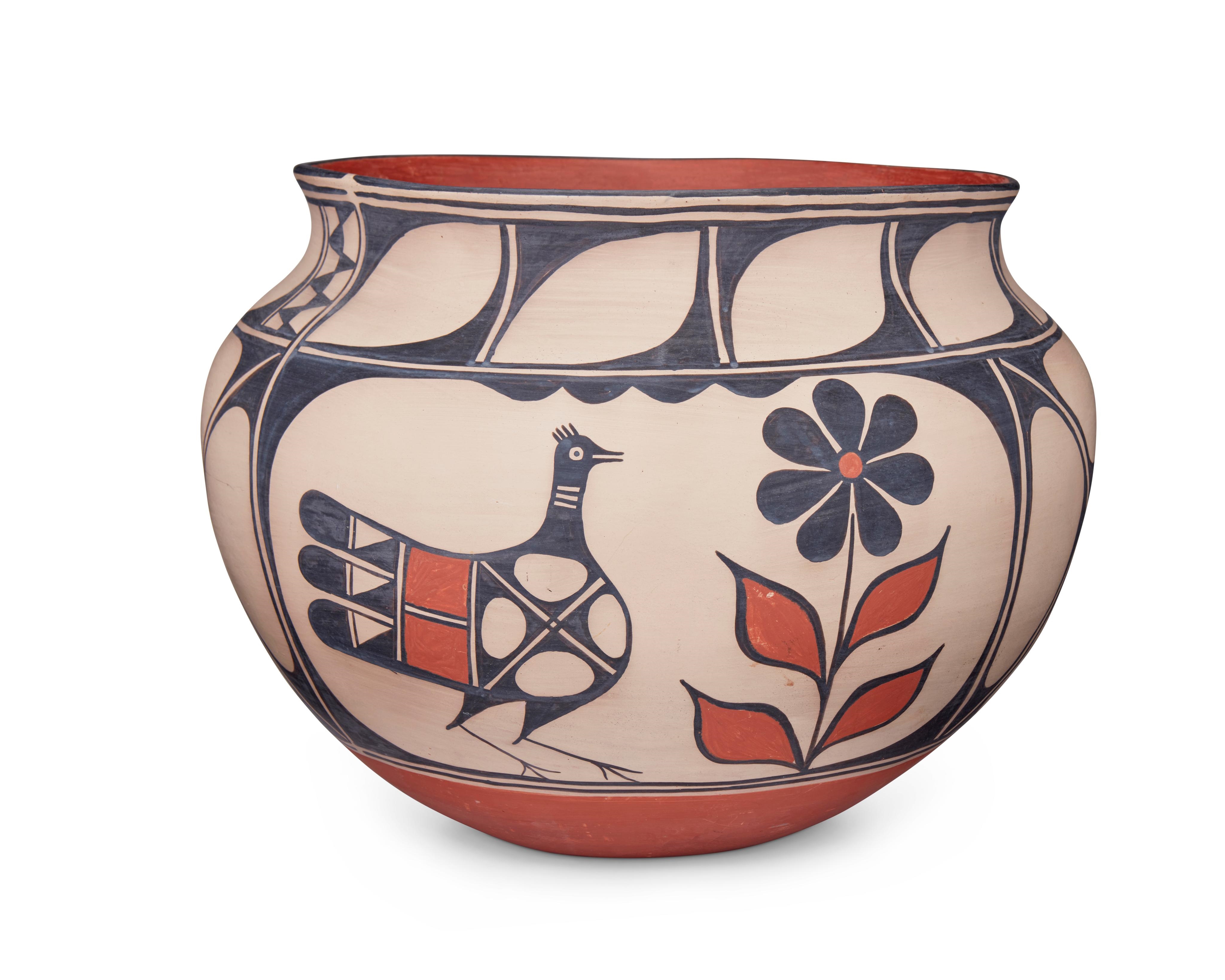 Robert Tenorio | A large Santo Domingo polychrome pottery jar, late ...