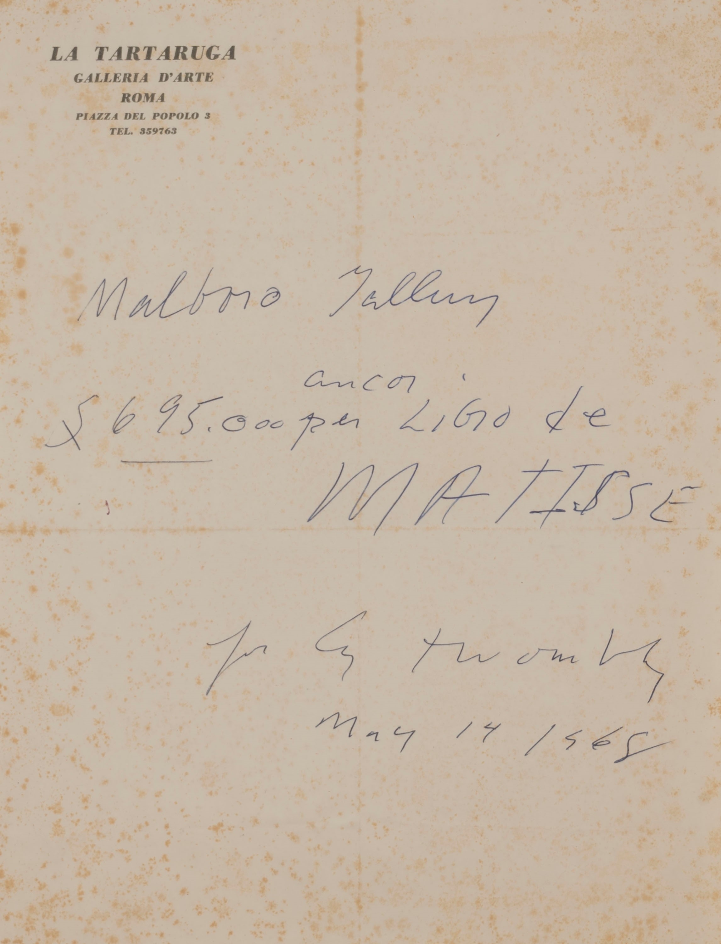 Cy Twombly | Per Cy Twombly (1968) | MutualArt
