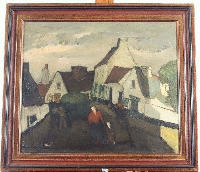 Gaston Van Landeghem | Village animé | MutualArt