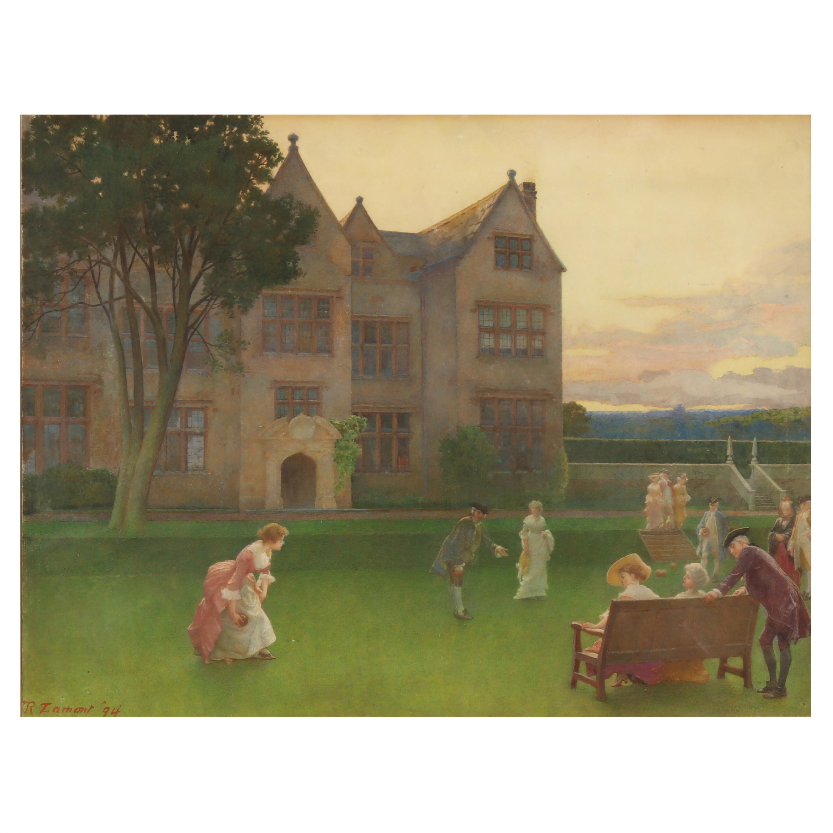 Thomas Reynolds Lamont | Lawn Bowling (1894) | MutualArt
