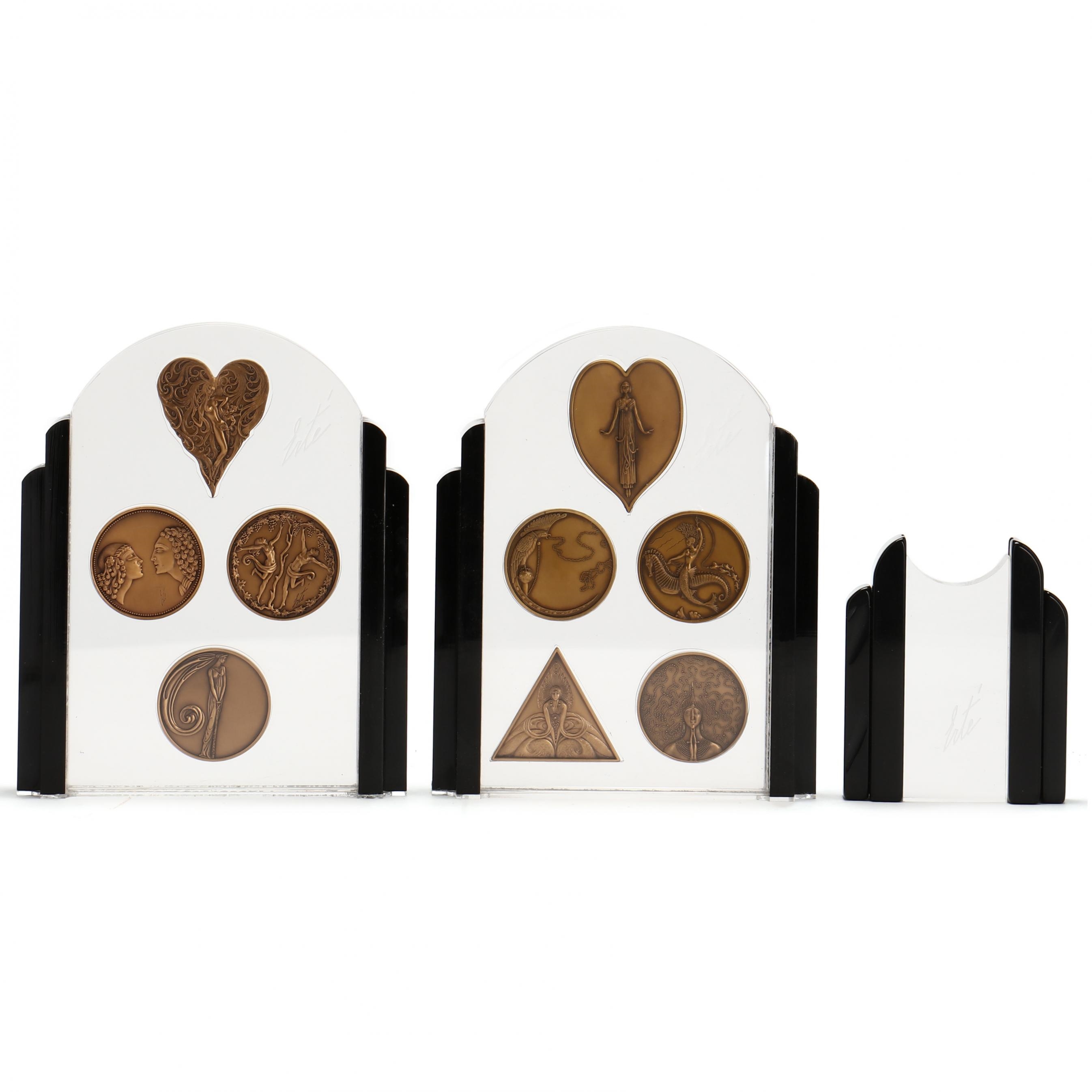 Erté | Group Of Nine Bronze Medallions | MutualArt