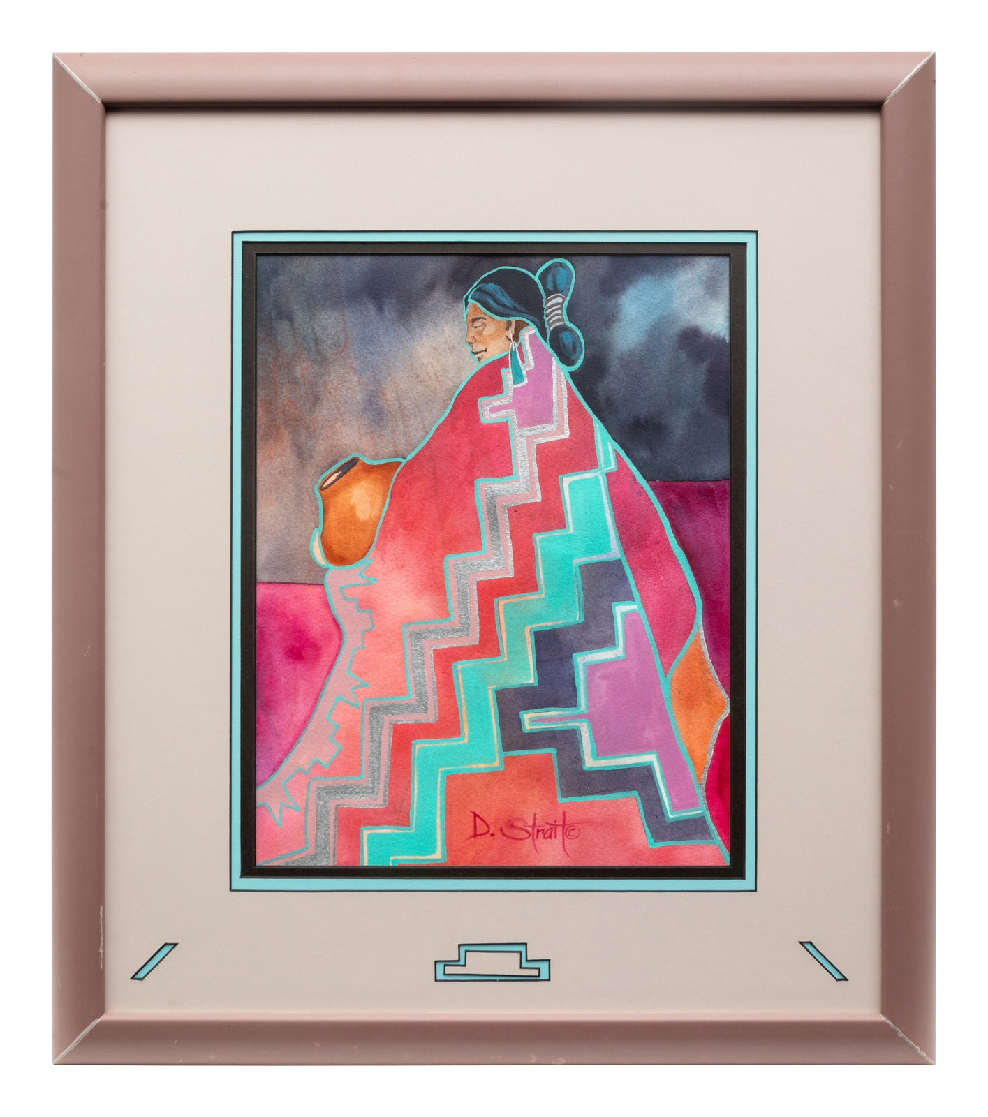 Dorothy Strait | Navajo Woman with Claypot | MutualArt