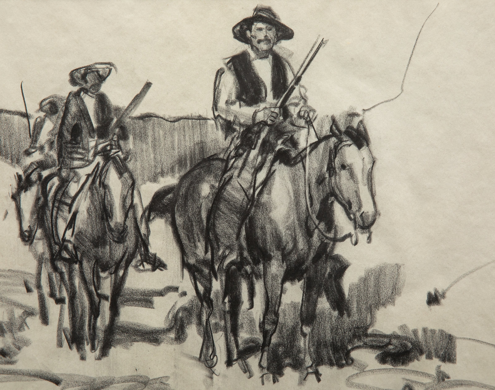 Ned Jacob | Cowboys on Horseback | MutualArt