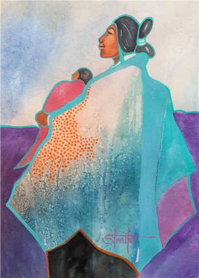 Dorothy Strait | Navajo Woman with Child | MutualArt