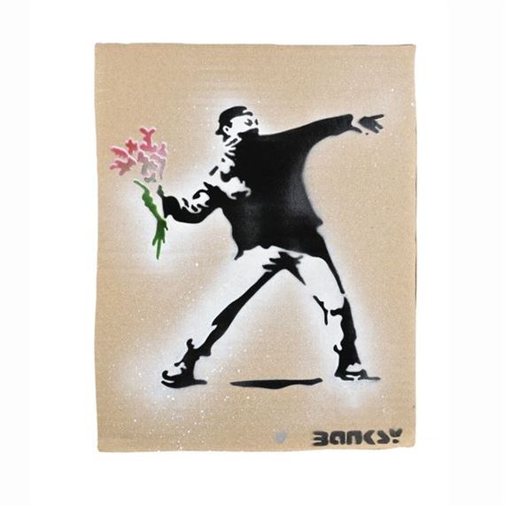 Banksy | Flowers thrower | MutualArt