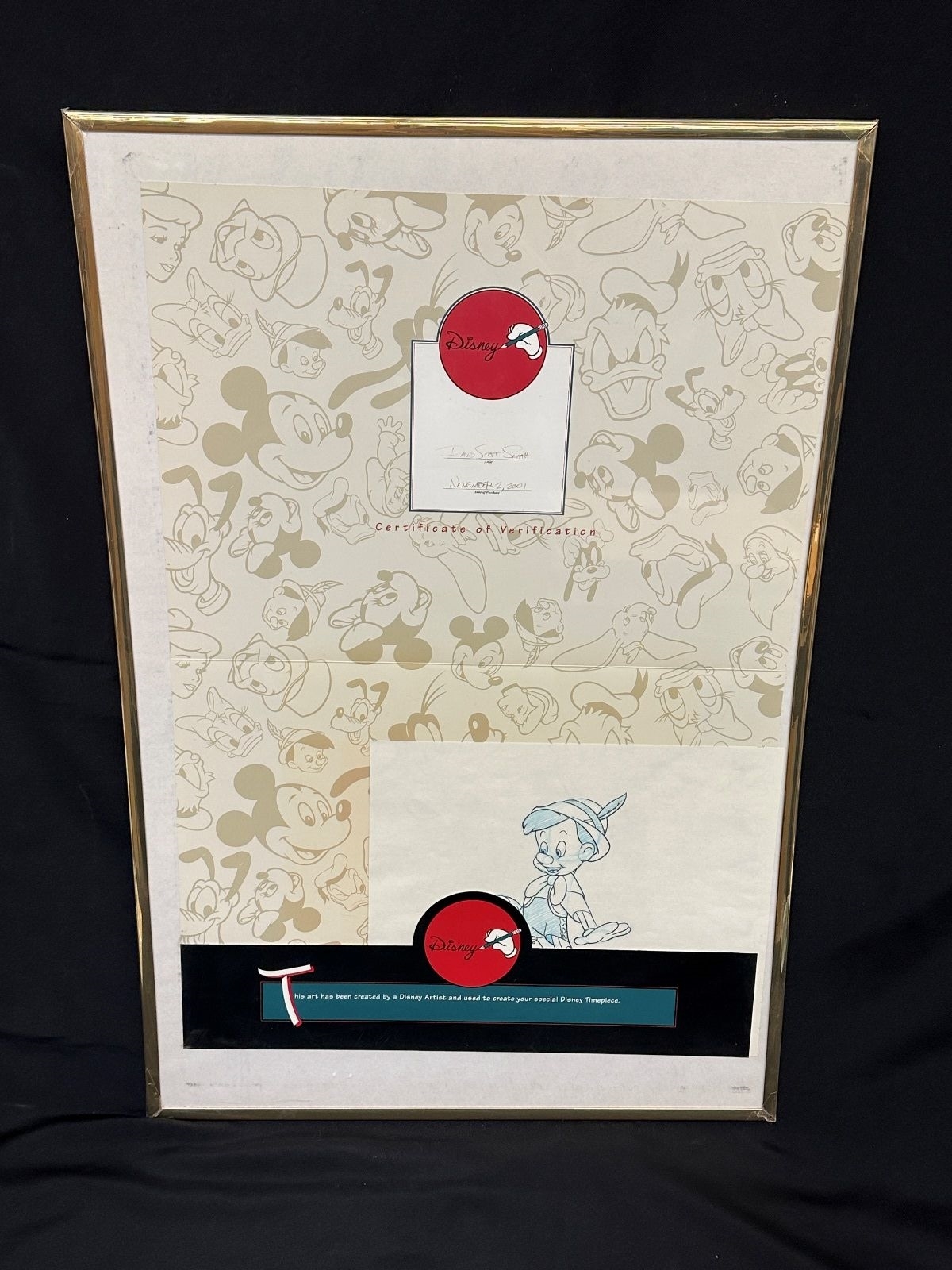 David Scott | 2001 Artist Signed Pinocchio Drawing Signed by David ...