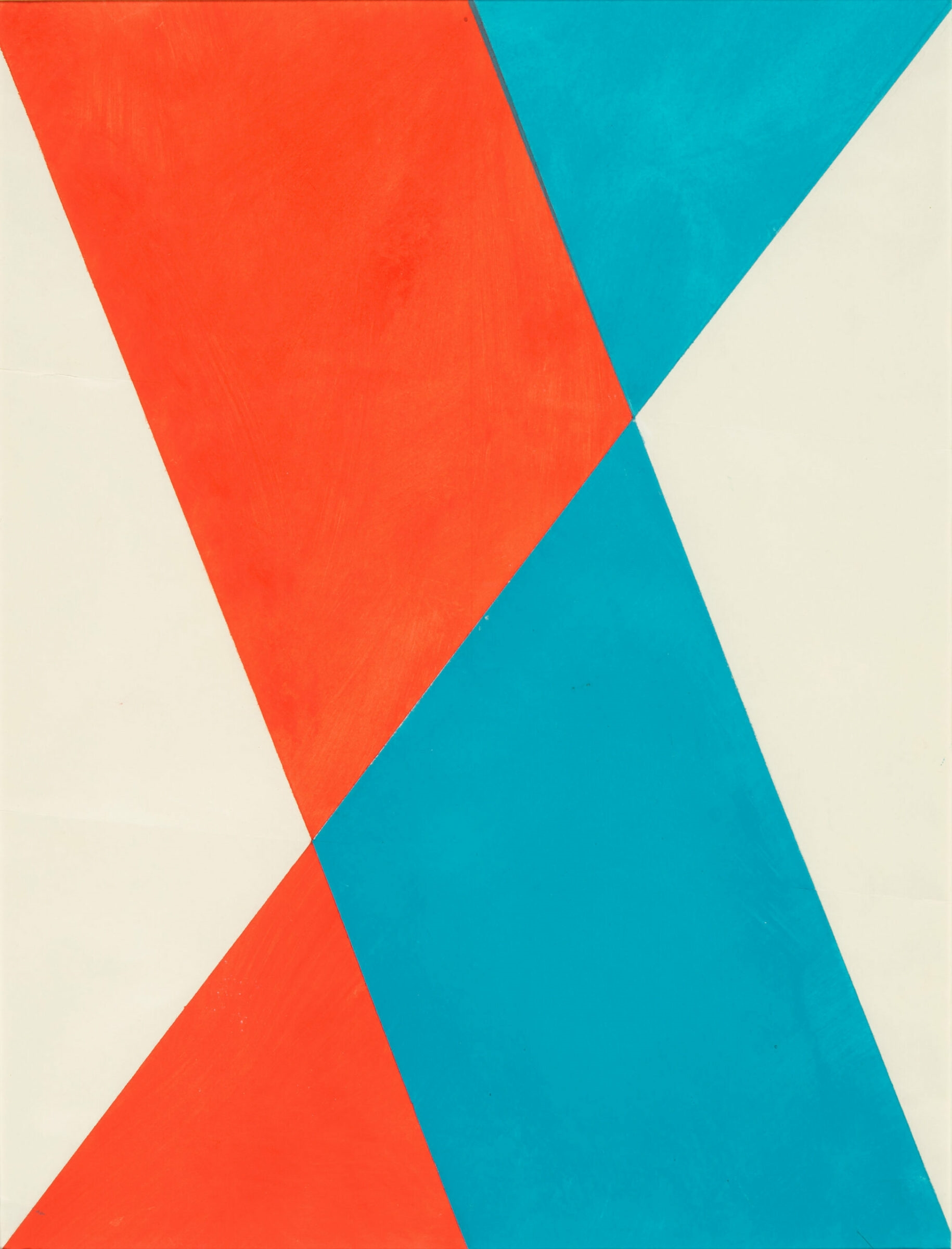 Hermann Glöckner | Faltgrafik in Rot und Blau (1977) | MutualArt