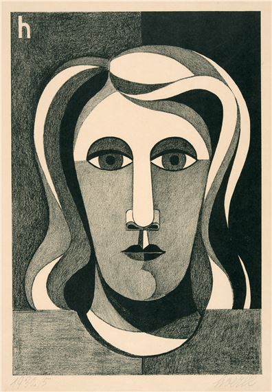 Heinrich Hoerle | Frauenkopf (Trude Alex) (1932) | MutualArt