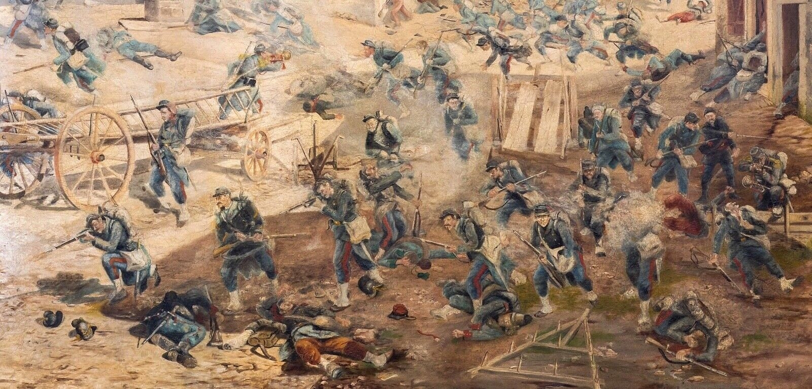 Gustav Mathieu | FRANCO-PRUSSIAN WAR BATTLE OF GAVELOTTE OIL PAINTING ...