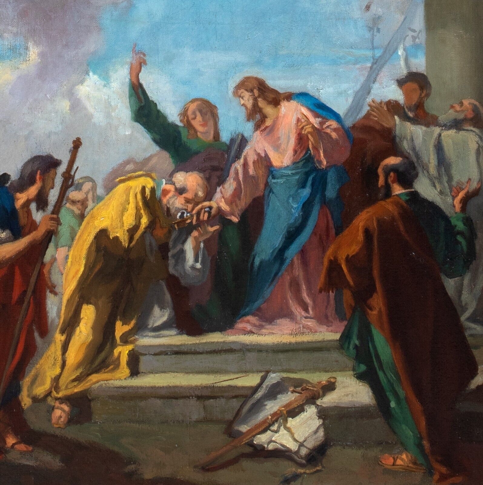 Italian School, 18th Century | CHRIST GIVING THE KEYS OF PARADISE TO ...
