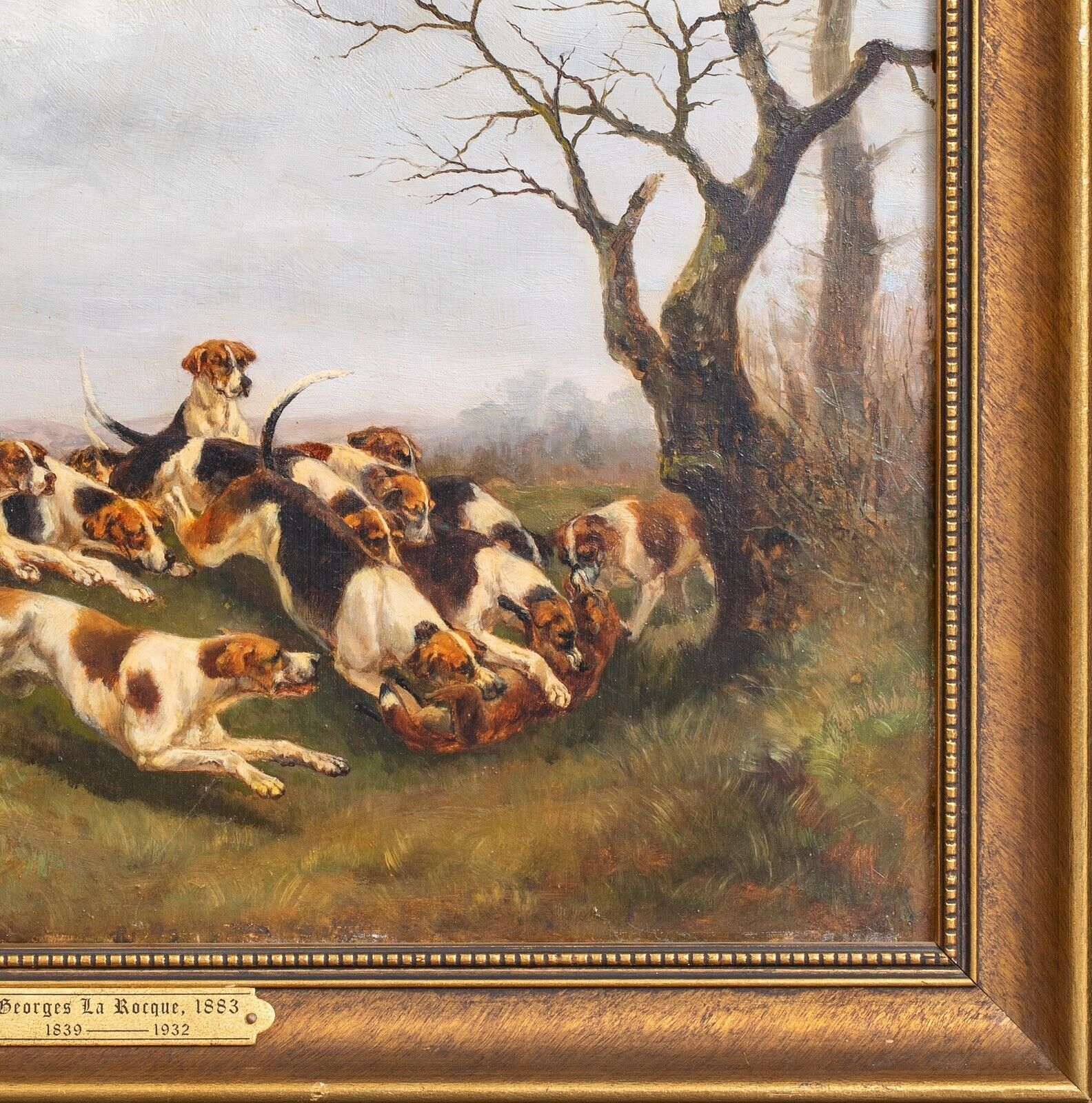 Georges Larocque | FOX HUNTING HORSE & HOUNDS THE KILL OIL PAINTING ...