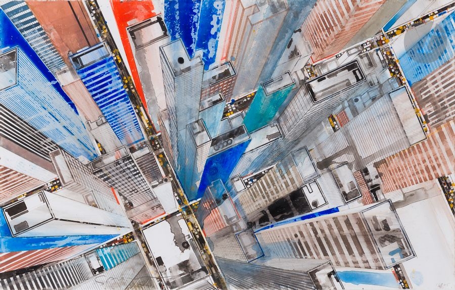 Gottfried Salzmann | New York from the Helicopter (2019) | MutualArt