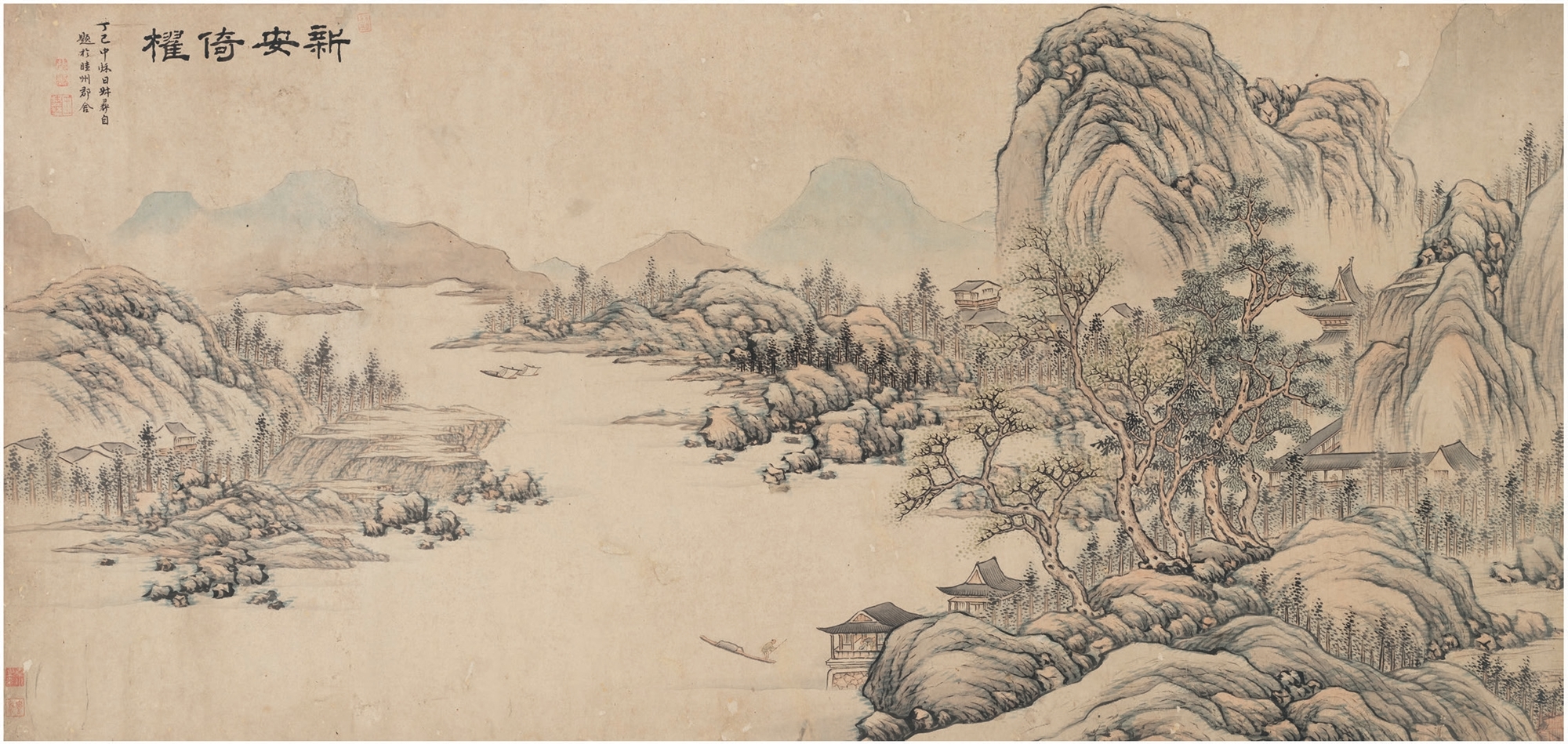 Wang Qingxun | BOATING ON THE XIN’AN RIVER (1857) | MutualArt
