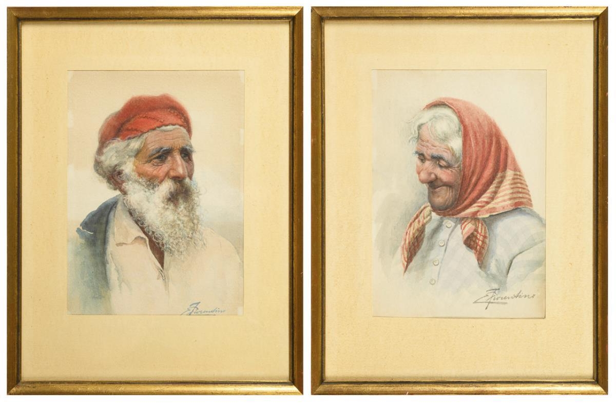 Antonio Enrico Fiorentino | Two portraits | MutualArt