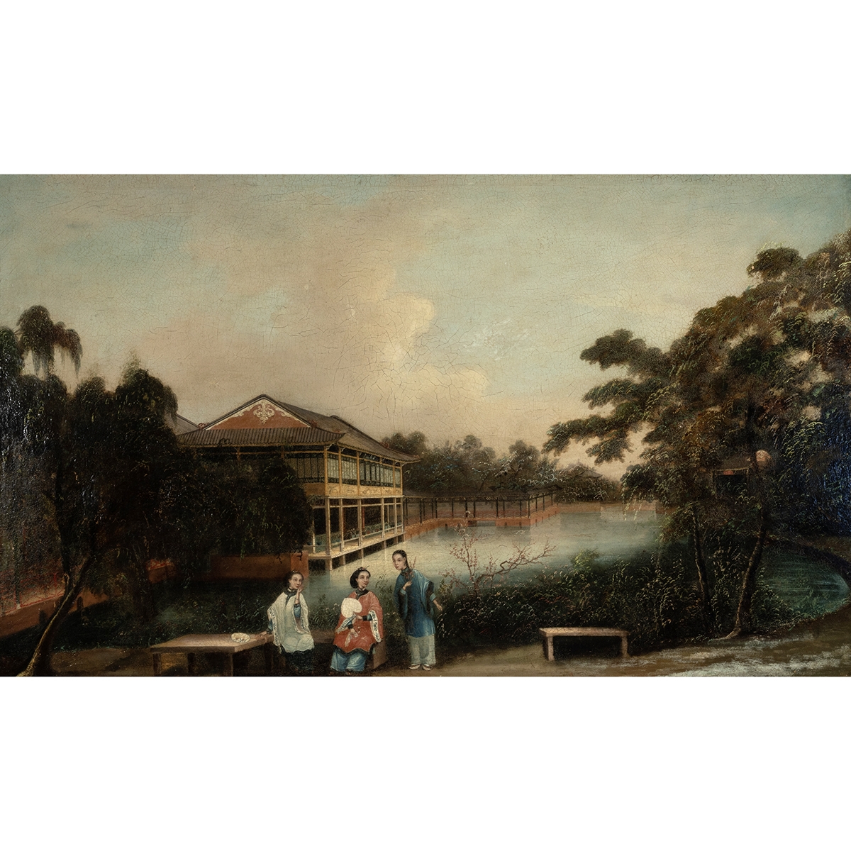 Tingqua | Six scenes taken in Canton: Lamqua's studio; Howqua's garden ...