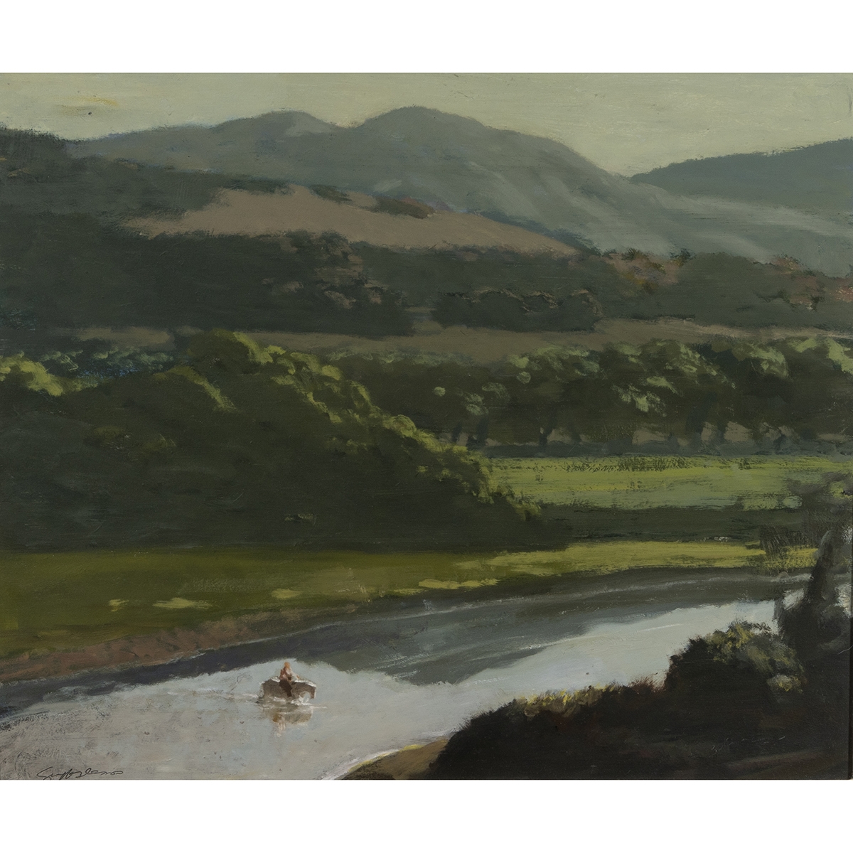 Geoffrey Lewis | Crossing River Landscape | MutualArt
