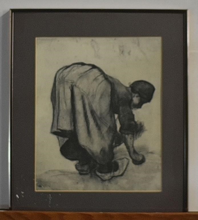 Vincent Van Gogh | PEASANT WOMAN GLEANING | MutualArt