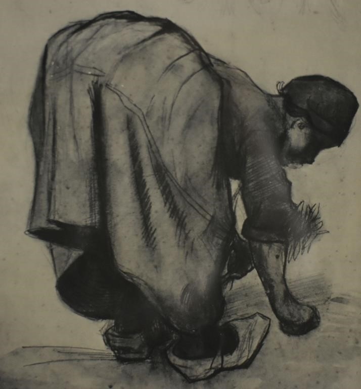 Vincent Van Gogh | PEASANT WOMAN GLEANING | MutualArt