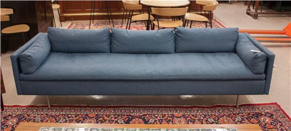 Herman Miller | BLUE MID-CENTURY STYLE SOFA | MutualArt