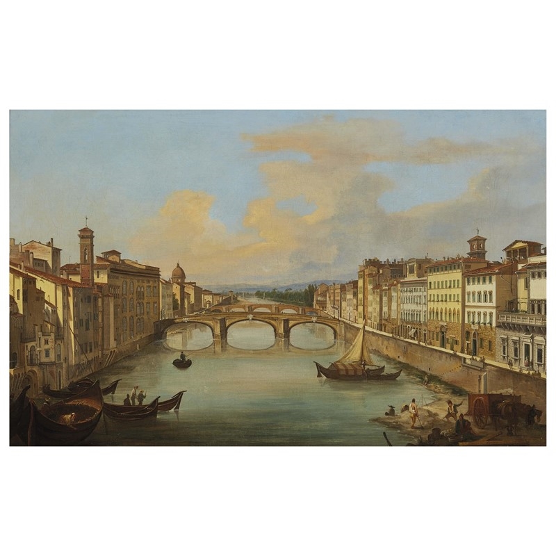 Giovanni Signorini | VEDUTA DELL'ARNO DA PONTE VECCHIO | MutualArt