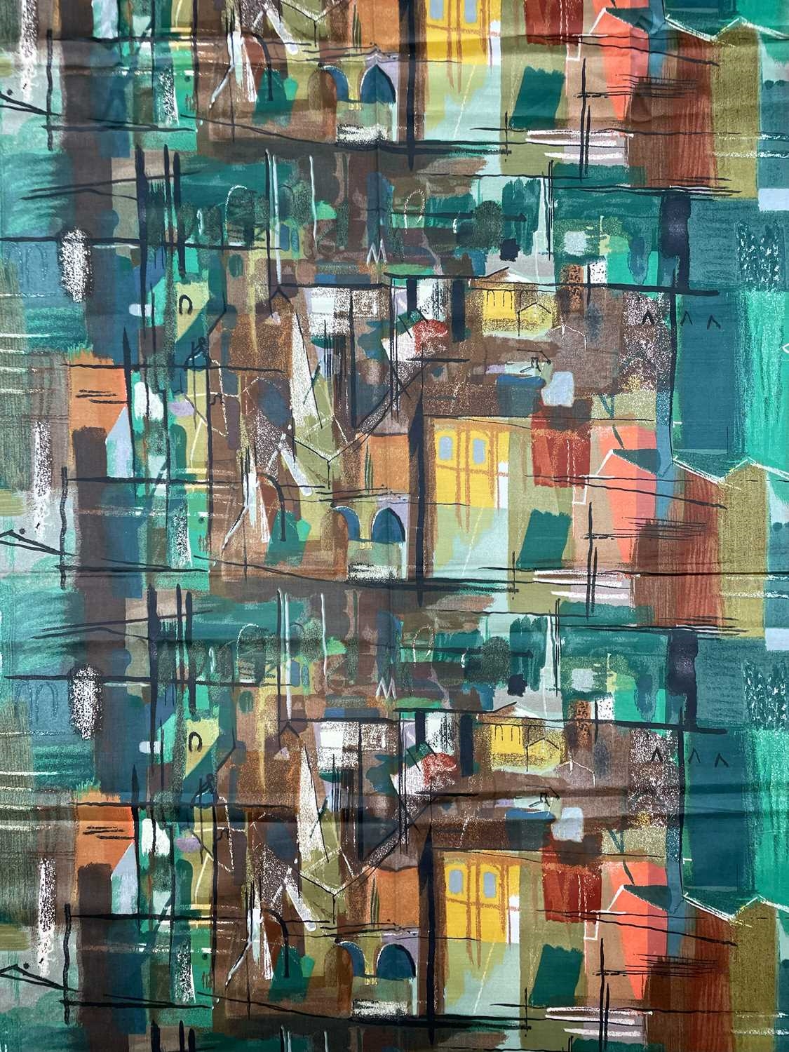 John Piper | ‡ JOHN PIPER 1962 expansive screenprinted Sanderson fabric ...