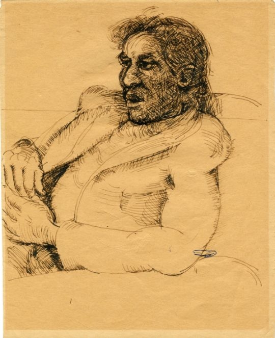 Robert Lenkiewicz | Robert Lenkiewicz (1941-2002) early ink on paper ...
