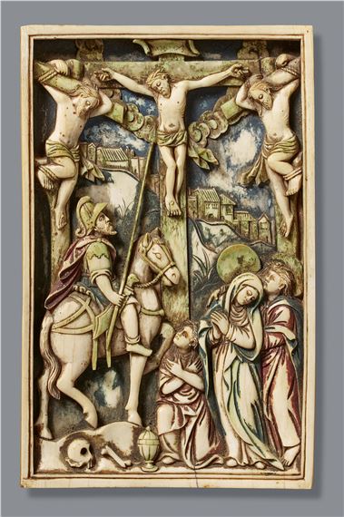 French School, 17th Century | A 17th century French carved ivory Crucifixion relief | MutualArt