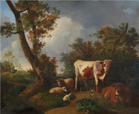 Jan Kobell III | Jan III Kobell Landscape with Cattle and Sheep Oil on ...