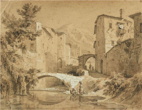 Georg Heinrich Busse | Georg Heinrich Busse Washerwomen at the Gubbio ...