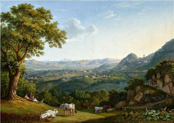 Jacob Philippe Hackert | View of the Arno Valley and Fiesole (1804 ...