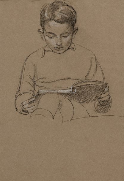 Augustin Rouart | Daniel reading | MutualArt