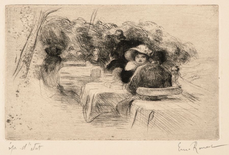 Ernest Rouart | Elegant Girls on a Terrace | MutualArt