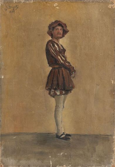 Georges Ferdinand Bigot | Man in Renaissance costume (1881) | MutualArt