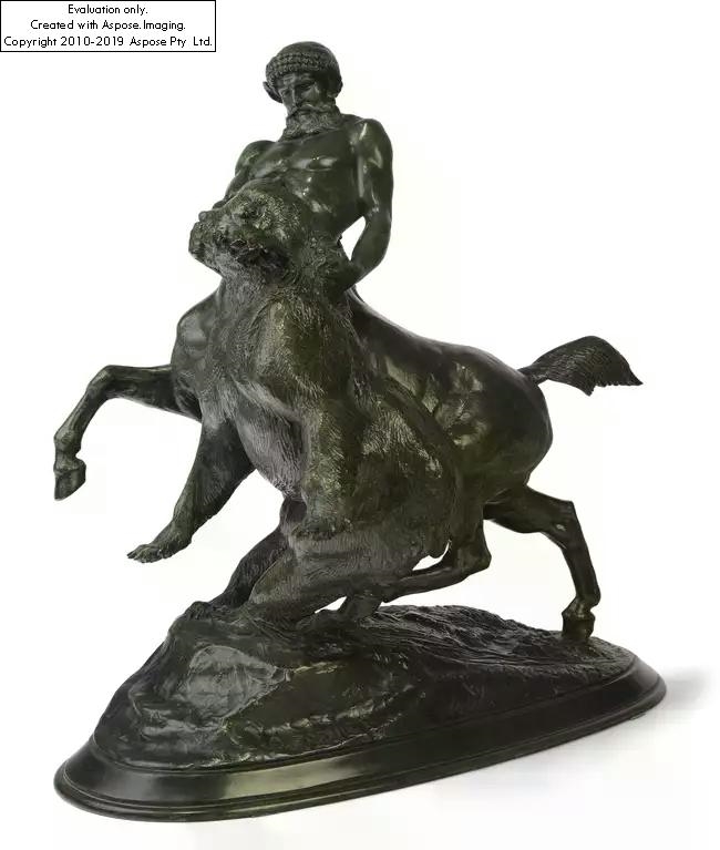 Emmanuel Frémiet | Centaur and bear sculpture (Circa 1880) | MutualArt