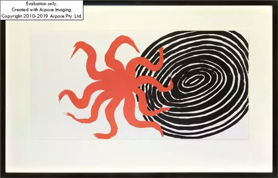 Alexander Calder | Three framed double-page original stitched prints ...