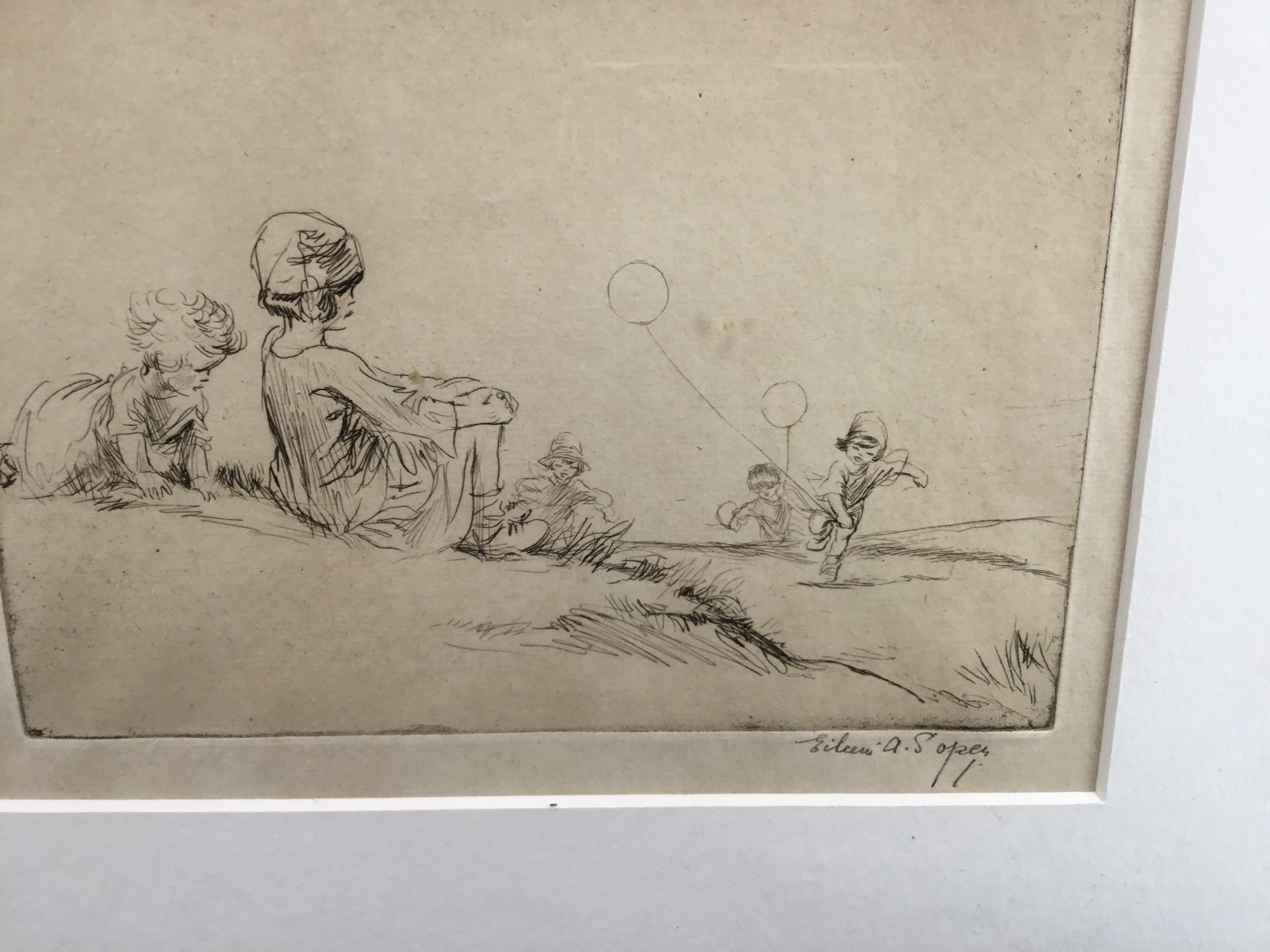 Eileen Alice Soper | children with balloons | MutualArt