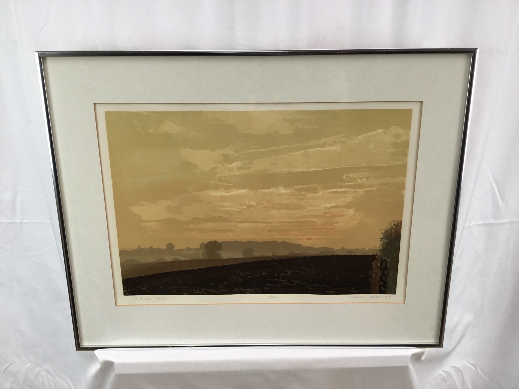 Michael Carlo | Michael Carlo signed lithograph ‘A Walk Home’, 30cm x ...