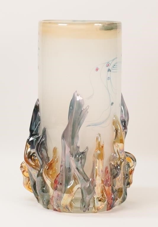 Ioan Tamaian | Ion Tamaian Art Glass Vase | MutualArt