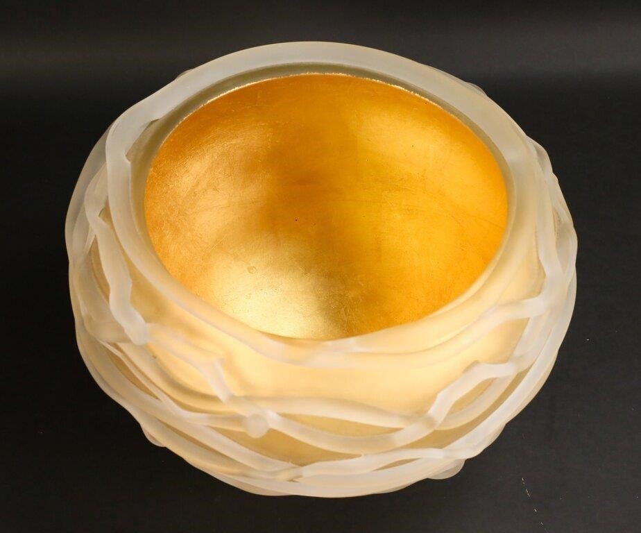 Molly Stone | Molly Stone Tornado Art Glass Bowl (1993) | MutualArt