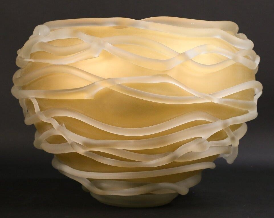 Molly Stone | Molly Stone Tornado Art Glass Bowl (1993) | MutualArt