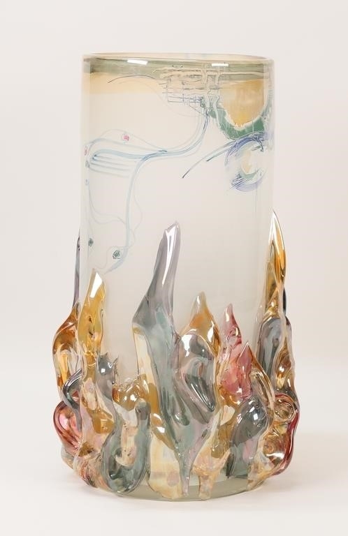 Ioan Tamaian | Ion Tamaian Art Glass Vase | MutualArt