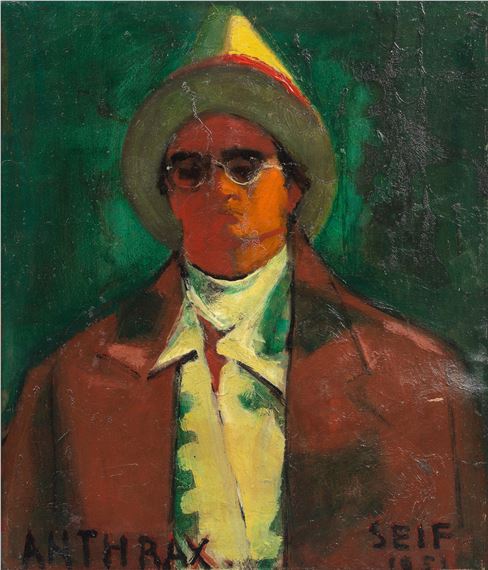 Seif Wanly | Self-Portrait in Anthrax (1951) | MutualArt