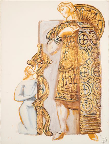 Vassilis Fotopoulos | Cinq maquettes de costumes de théâtre 76 x 58cm ...