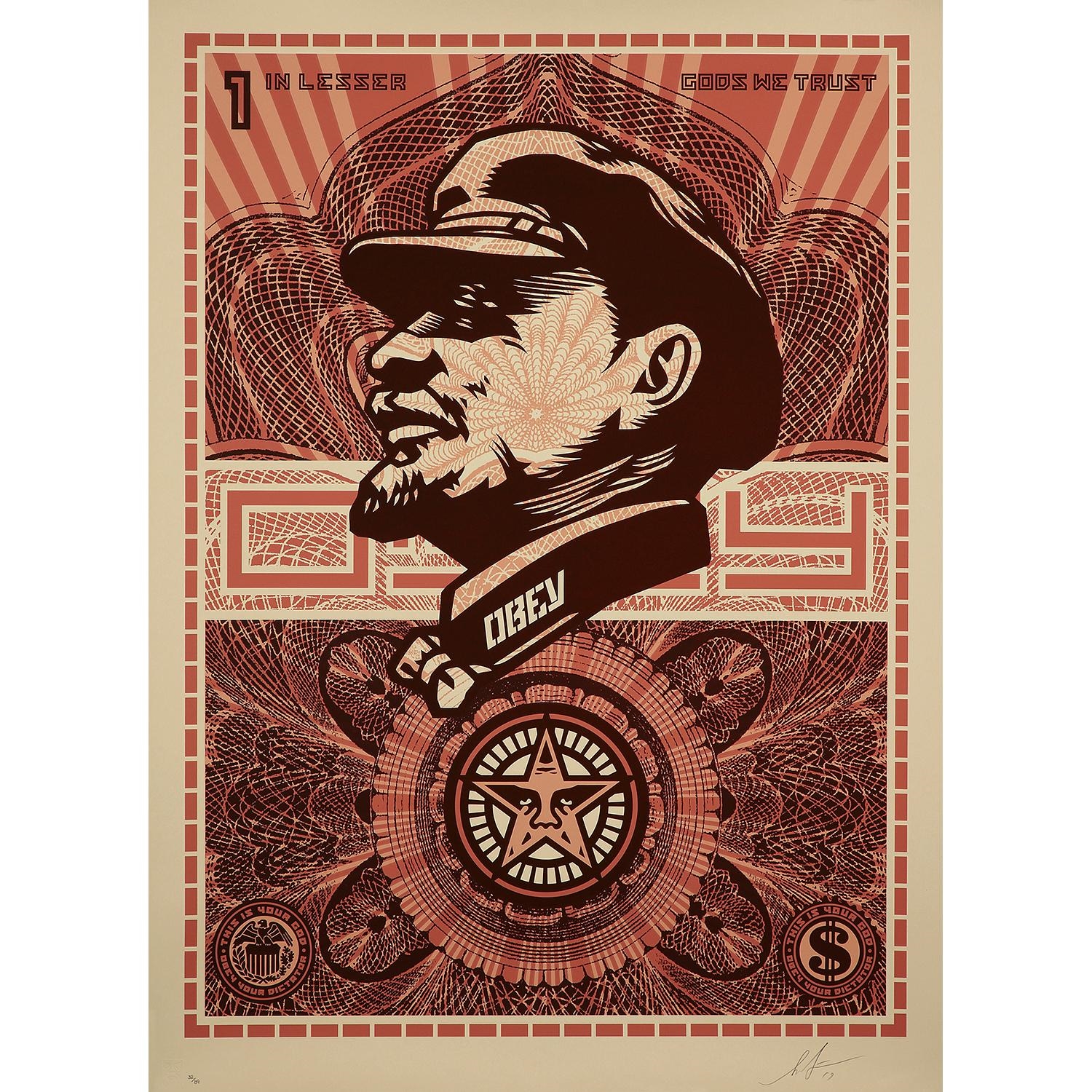 Shepard Fairey | LESSER GODS LENIN, LESSER GODS MAO & LESSER GODS NIXON, 2019 (2019) | MutualArt