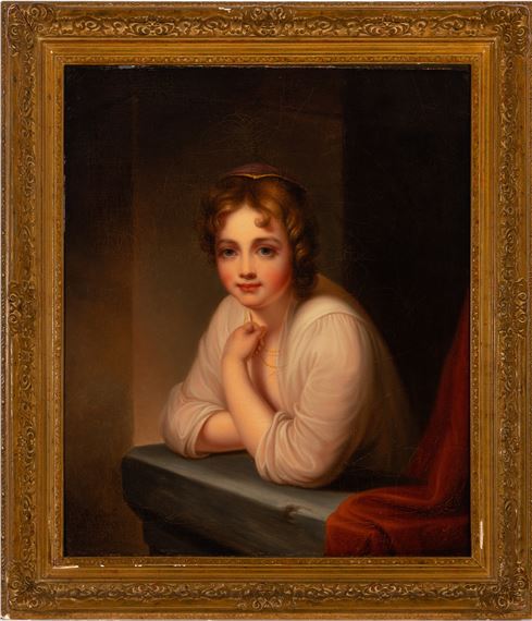 Harriet Cany Peale | Girl at a Window (1847) | MutualArt