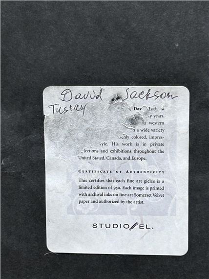David W. Jackson | Signed David Jackson Lithograph | MutualArt