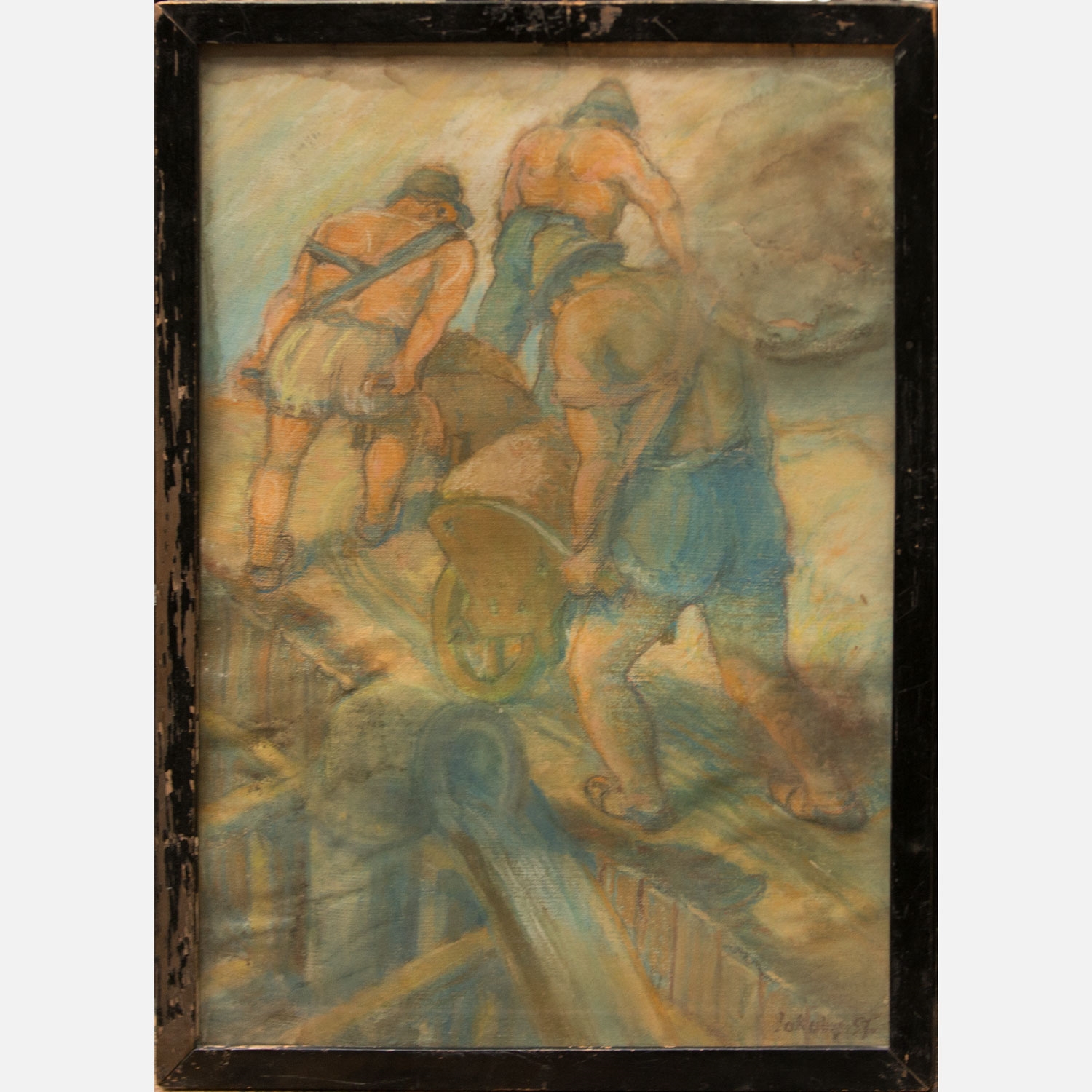 Július Jakoby | workers on a site | MutualArt