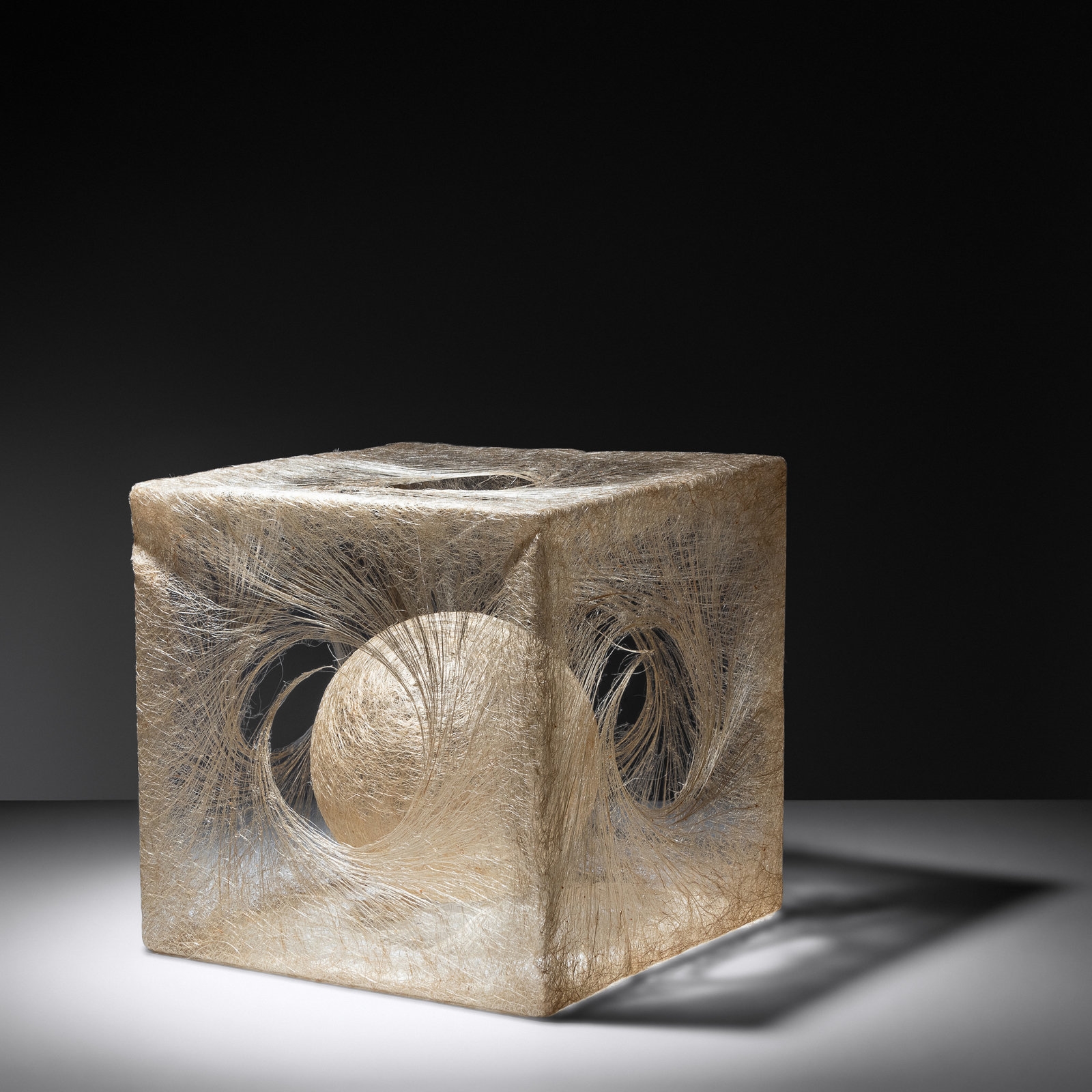 Naoko Serino | Untitled Cube with Floating Orb Sculpture | MutualArt
